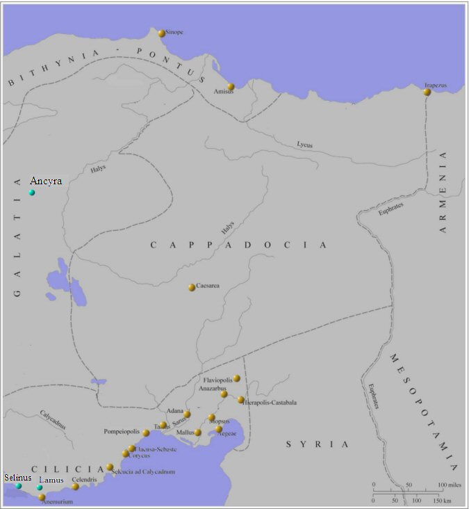 Map of the Roman Province of Cilicia
